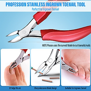 Toenail Clippers for Thick Nails, Toe Nail Clippers Adult Thick Nails Long Handle for Seniors Thick Toenails/Ingrown Toenail Treatment, Sharp Heavy Duty Nail Clippers for Men and Women, Adult