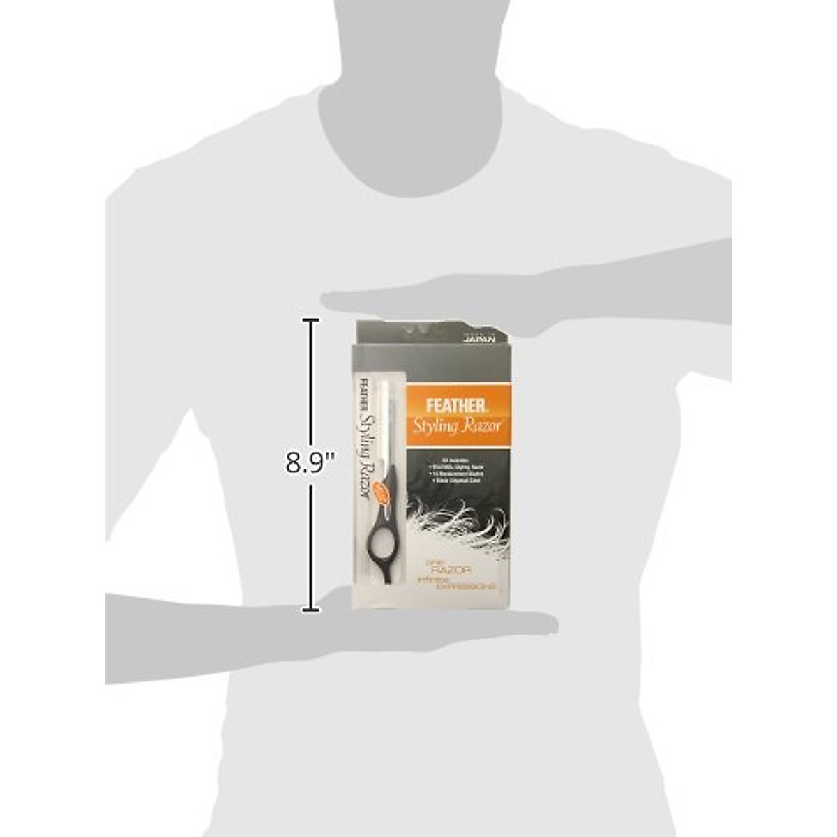 Feather Detail Razor with Standart Kit, Black