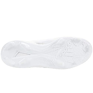 adidas Women's FV9043 Baseball Shoe, Footwear White/Silver Metallic/Grey One, 7