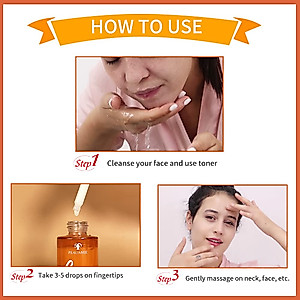 Peauamie Vitamin C Serum for Face Anti Aging with 2% Hyaluronic Acid and 1% Retinol Ferulic Acid,Moisturizer for Fine Lines and Wrinkles 1 fl oz