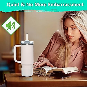 Silicone Boot Sleeve for Stanley Quencher 40 oz 30 oz Tumbler with Handle & for IceFlow 20oz 30oz, Protective Water Bottle Cup Bottom Bumper Cover for Stanley Tumbler Accessories, 2Pack