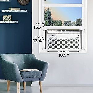 Danby DAC060EB6WDB 6,000 BTU Window Air Conditioner, Programmable Timer, LED Display and Remote Control, Ideal for Rooms Up to 250 Square Feet, in White