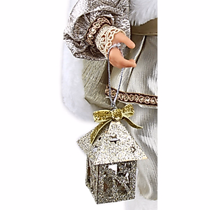 Windy Hill Collection 16" Inch Standing Shimmering Champagne Santa Claus Christmas Figurine Figure Decoration 169050