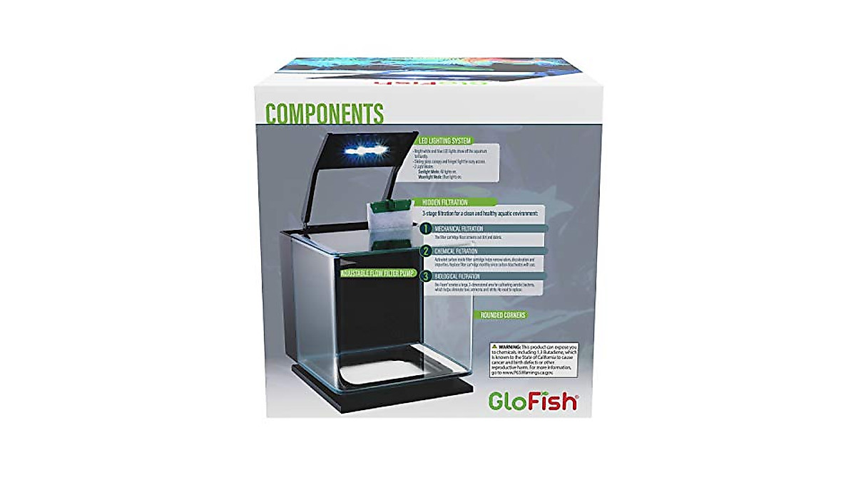 GloFish Betta Shadowbox Aquarium Kit - Vibrant 3-Gallon Fish Tank
