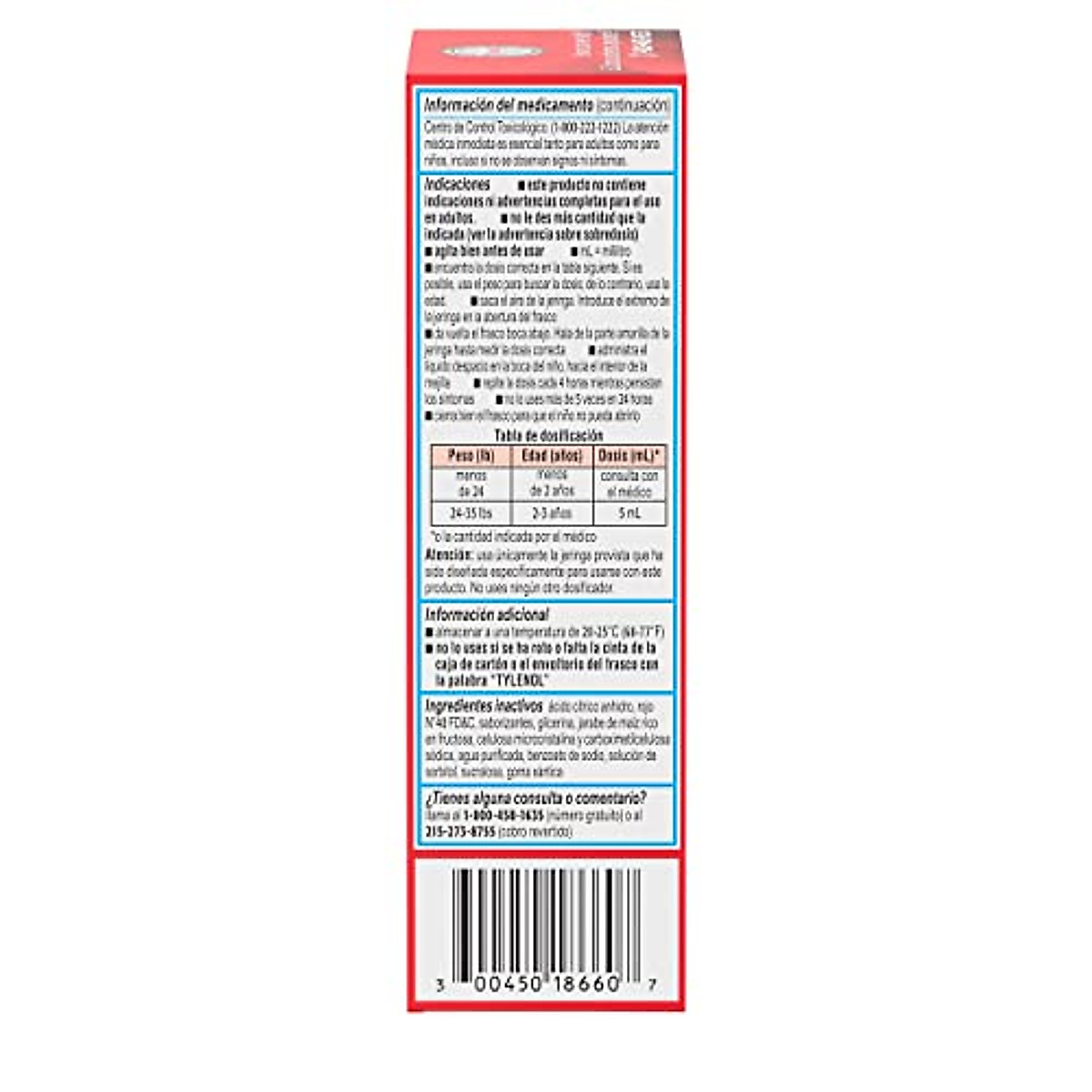 Infants' Tylenol Acetaminophen Liquid Medicine, Cherry, 2 fl. oz