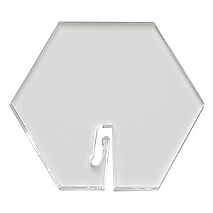 MEYA 30pcs of Champagne Place Cards,Clear Acrylic Wine Escort Cards,Champagne Wall - Drink Name Tags (Hexagon)