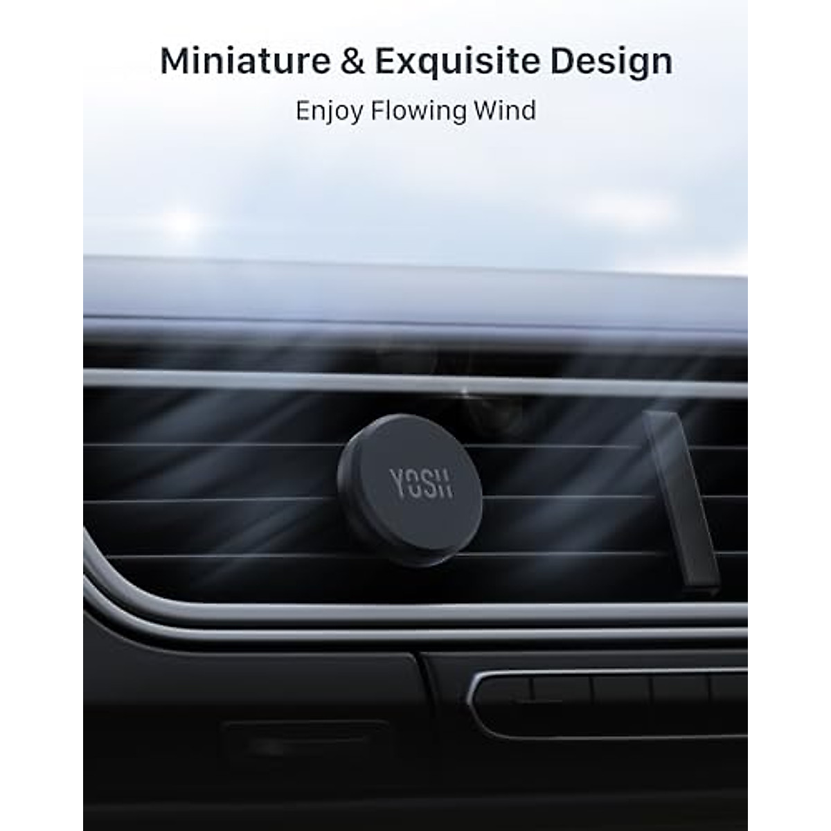 YOSH Magnetic Car Phone Mount Universal Phone Holder for Car Air Vent Cell Phone Car Cradle Compatible with iPhone 11 Pro Max XS XR X 8 7 6 Samsung S21 S20 S10 A71 Edge Note Pixel GPS etc