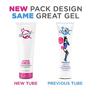 Queen of Ooh la la! Sensitive Moisturising Coconut and Vanilla Shaving Gel For Women 150ml QUAD PACK