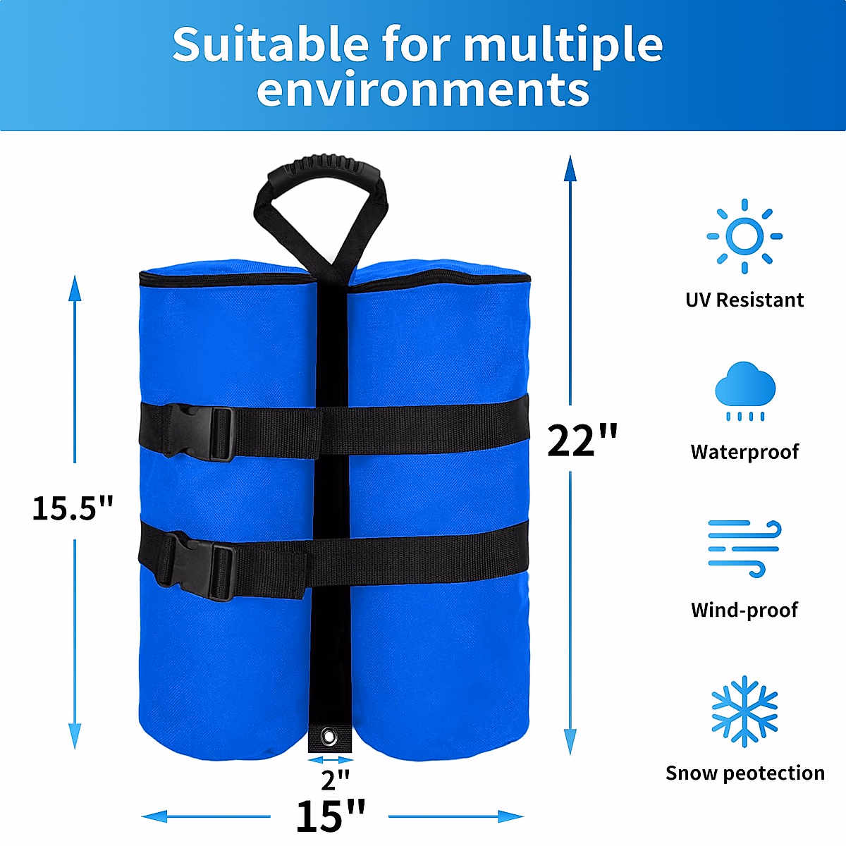 Jorohiker Canopy Weight Bags Set of 4, 1680D Heavy Duty Leg Canopy Weights Sand Bags for Pop up Canopy Tent,Instant Outdoor Sun Shelter Canopy,Patio Umbrella