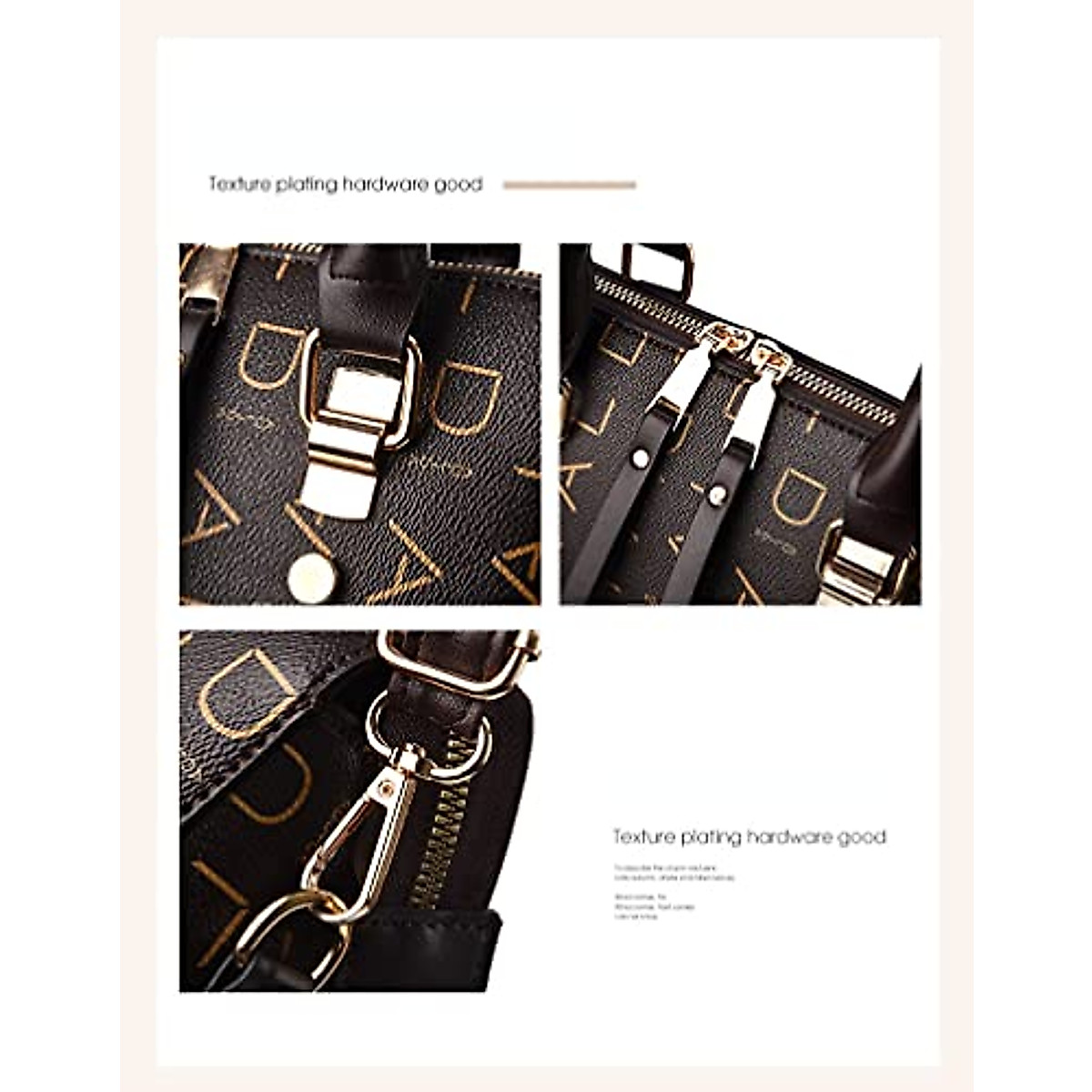 HHAMZONE Purses and Handbags for Women PU Leather Top Handle Satchel Fashion Ladies Shoulder Bag Tote Purse Messenger Bags (Black)