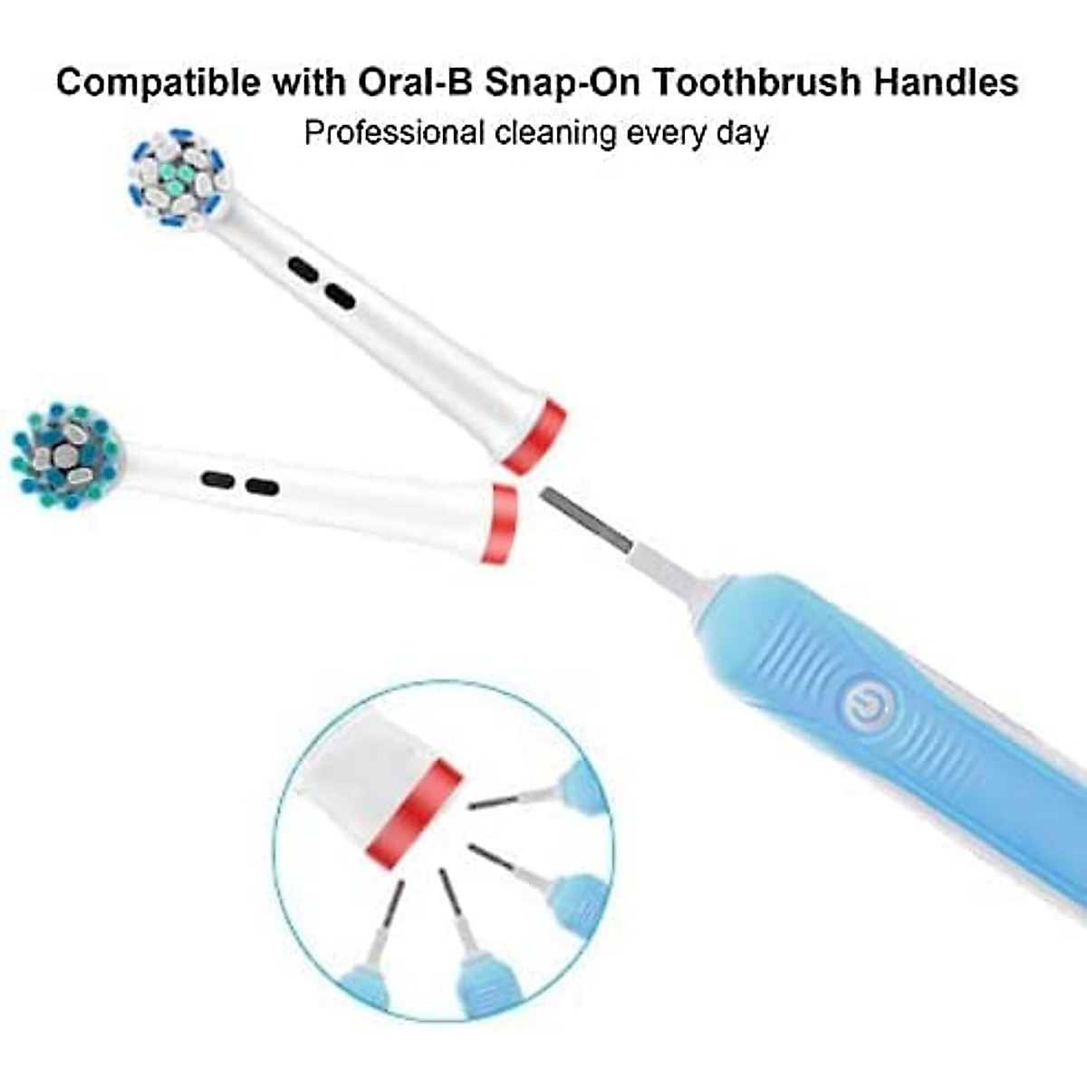Replacement Brush Heads Compatible with Oral B,8 Pack Electric Toothbrush Heads Cross Action for Oral-b 7000/Pro 1000/9600/500/3000/8000 and More
