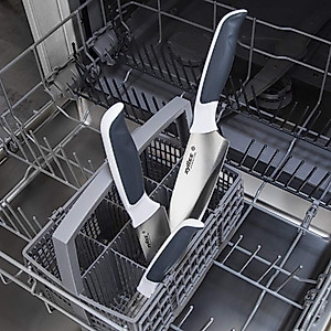 Zyliss Comfort Knife - Japanese Stainless Steel Knife - Non-Slip Contoured Handle for All Hand Sizes - Kitchen Knife with Safety Kitchen Blade Guards - Dishwasher Safe - 8" Chef's Knife