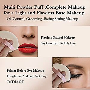 Powder Puff Daubigny 6 PCS Powder Puff Makeup Puff Face Soft Triangle Powder Puffs for Loose Powder Mineral Powder Body Powder Velour Cosmetic Foundation Sponges Blender Beauty Makeup Tools(Nude)
