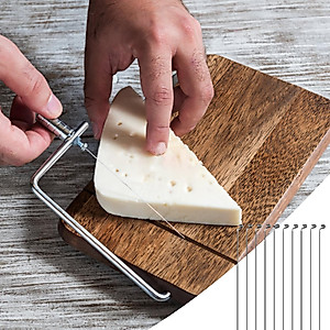 KALIONE 10 Pieces Cheese Slicer Wire, Cheese Wire Replacement Kit, Stainless Steel Cheese Cutter Wire, Butter Cutter Wire, Wire Cheese Cutter, Cheese Wire Knife Kit for Slicing Block Cheese Butter