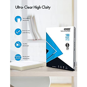 SINOPUREN Thermal Laminating Pouches for Laminator, 5Mil Thickness, Letter Size Sheet 8.9×11.4inches, 100-pack, Clear