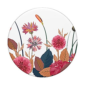 Cute Colorful Garden Botanical Floral Pattern PopSockets Swappable PopGrip