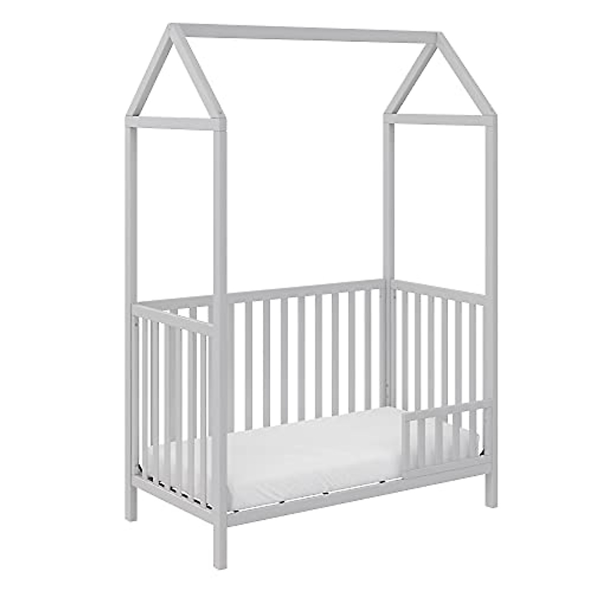Little Seeds Rowan Valley Skyler 3-in-1 Convertible Crib with Canopy, Dove Gray
