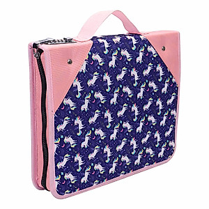 Vaultz Locking Zipper Binder, 2.28" x 11.22" x 14", Unicorn Pattern (VZ06022)