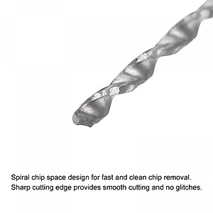 uxcell Solid Carbide Drill Bits, 1mm C2/K20 Tungsten Carbide Jobber Drill Bits Straight Shank Drilling Tool for Stainless Steel Aluminum Iron Metal Plastic 2pcs