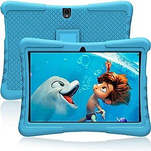 MAGCH 10 Inch Tablet for Kids, 3GB RAM 32GB ROM Android 11 Tablet, App Pre-Installed, Tablet with Parental Control Camera & WiFi, for Gaming, Learning Tablet for Kids - Blue Case