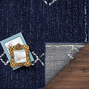 LUXE WEAVERS Daphnes Navy 6x9 Boho Moroccan Geometric Area Rug 2735