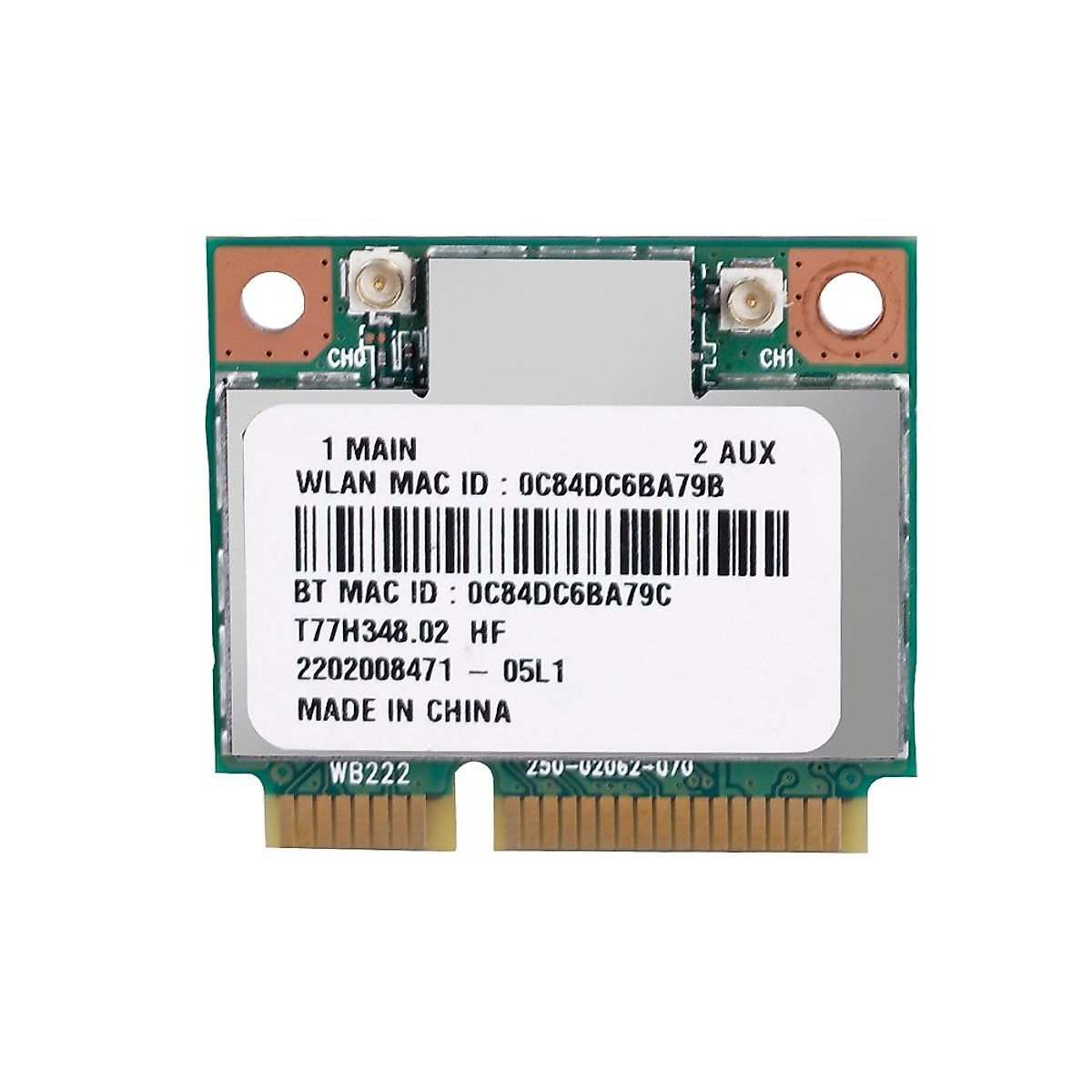Mini WiFi Card, Dual Band 2.4G/5Ghz AR5B22 Network 300Mbps Bluetooth 4.0 WiFi Mini PCI-E Wireless Card use Network Adapter Network Card