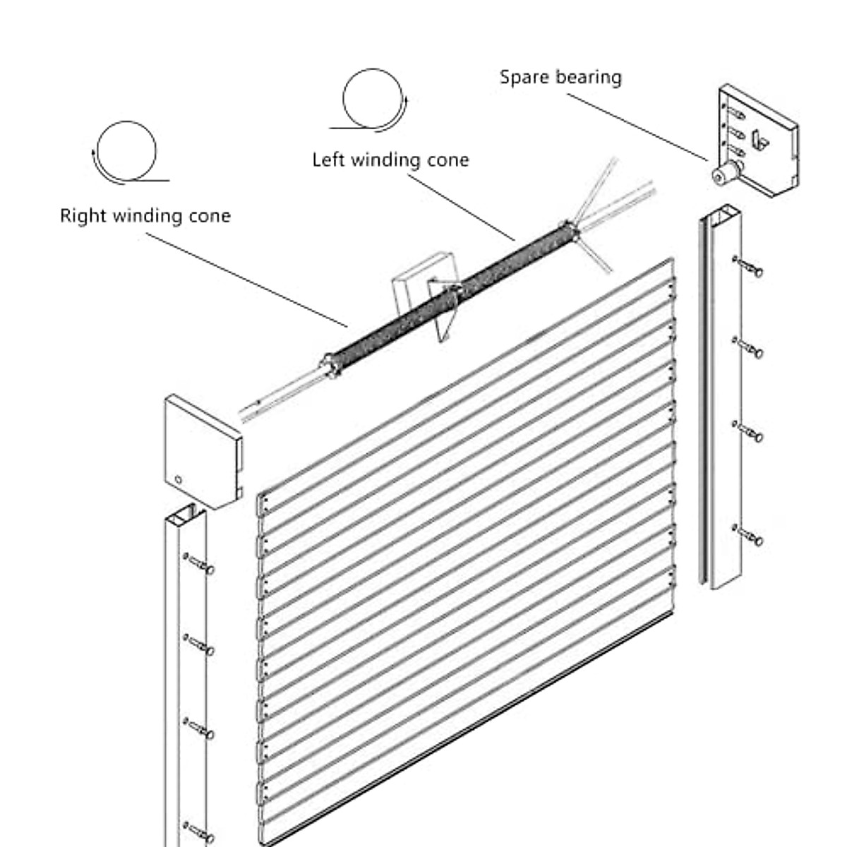Lifancy Garage Door Torsion Springs Pair of .218 x 2" x 26" with 2 Non-Slip Winding Bars, 2 Replacement Bearings, Minimum of 10,000 Cycles