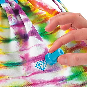 Cra-Z-Art Shimmer ‘n Sparkle Tie Dye Fashion Tote and Headband Craft Kit,Blue/Pink, Small