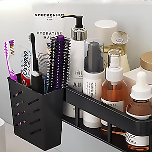 Generic Cozei Multi-Purpose Adhesive Shelf, Drill-Free Organization Shelf, Black