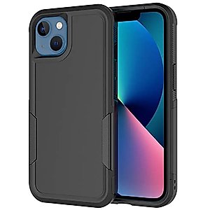 LEXNEC Designed for iPhone 14 & Apple iPhone 13 Cases,Heavy-Duty Tough Rugged Lightweight Slim Shockproof Protective Men Women Phone Case Cover for iPhone 13 (6.1",2021)[Black]