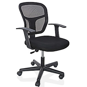 JTSQ Mesh Office Chair Adjustable Swivel Computer Desk Task Black Gaming Chair Office Chair Desk Chair Computer Chair Home Office Desk Chairs Gamer Chair Office Chairs Rolling Chair