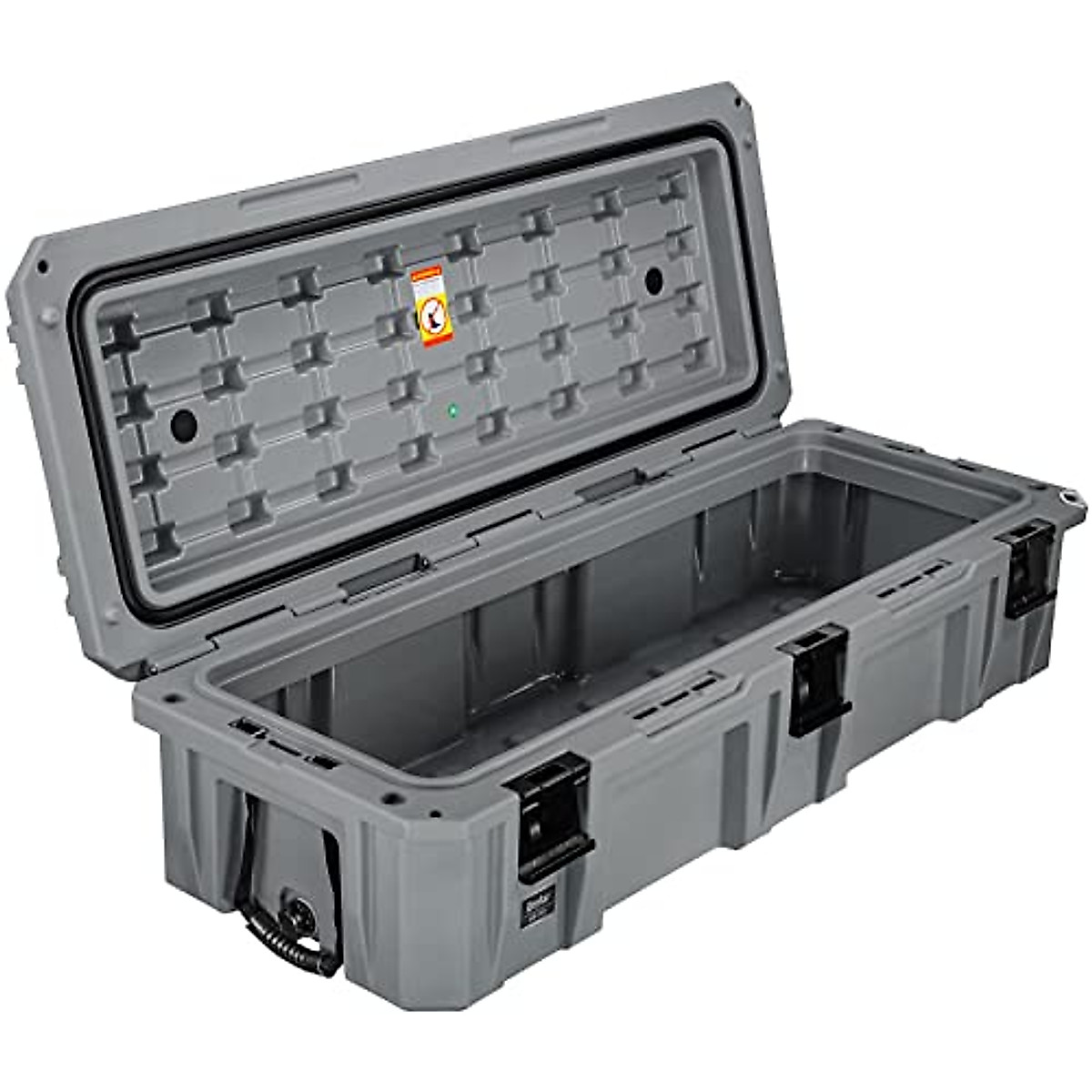 SR-110 Crossover Overland Cargo Case, Equipment Hard Case, Roto Molded, Stackable with Pad-Lock Hasp, Strap Mountable, TSA Standard, IPX4 Rated (Gray)