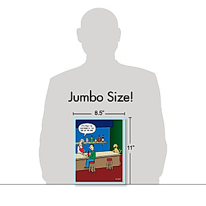 NobleWorks - Big Funny Birthday Greeting Card 8.5 x 11 Inch with Envelope (1 Pack) Large Jumbo Bday Puppy Dog Customer J3672BDG