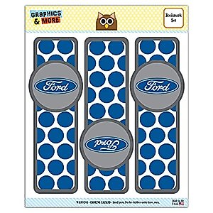 Ford Motor Company Blue Oval Logo Set of 3 Glossy Laminated Bookmarks