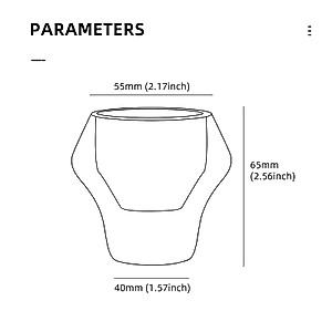 MHW-3BOMBER Espresso Cups Double Wall Glass Coffee Mugs Set of 2 Shot Glass Insulated Coffee Tea Mug Home Barista Coffee Accessories G5058