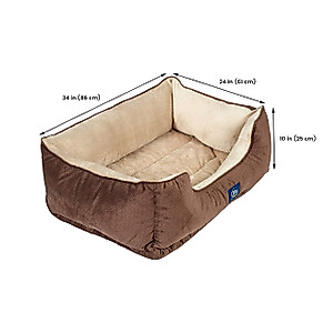 Serta Ortho Cuddler Pet Bed, Mocha