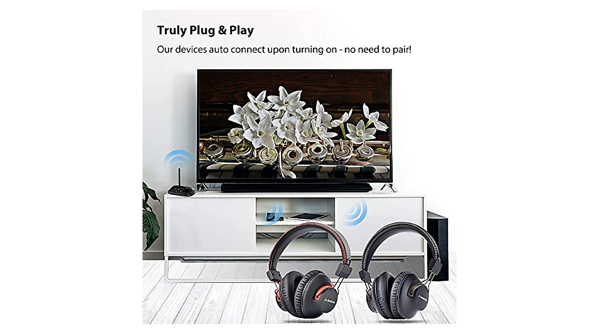 Avantree HT5009 Wireless TV Headphones - No Audio Delay