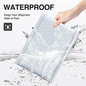 UCGOU Bubble Mailers 8.5x12 Inch White 25 Pack Poly Padded Envelopes #2 Medium Mailing Opaque Packaging Postal Self Seal Waterproof Boutique Shipping Bags for Clothes Makeup Supplies