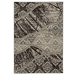 Linon Jewel Collection 5' x7'6", 5' x 7'6", Brown