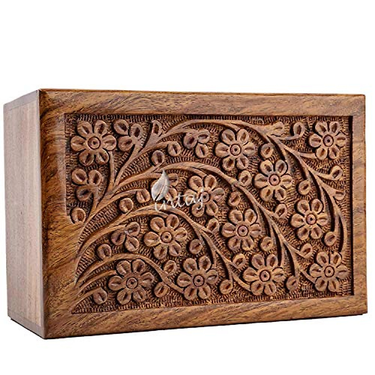 INTAJ Handmade Tree of Life Urns for Human Ashes, Adult Large Cremation Urns, Funeral Urns Engraved, Burial Urns - 185 lbs (L (9x6x5) 185 Cu/in, Tree of Life)