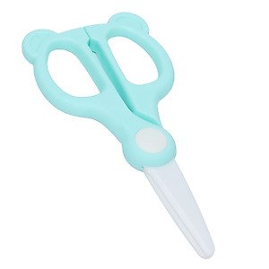 Baby Food Supplement Scissors Baby Food Ceramic Scissors Safety Ceramic Baby Scissors (green)