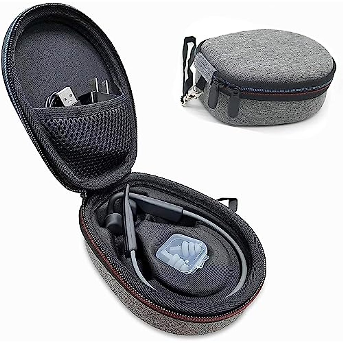 Hard Case for Shokz OpenRun Pro/OpenMove/OpenSwim, Headphone Case Work with AfterShokz Aeropex/Trekz Air/Titanium Mini/Trekz Titanium/Xtrainerz/OpenComm/OpenMove Bone Conduction Headphones (Box Only)