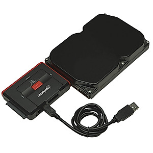 Manhattan SATA / IDE to USB 2.0 Hard Drive Adapter Cable - with One-Touch Storage Backup – External Converter for SSD / HDD Data Transfer, Supports UASP – Compatible with Windows, Mac, Linux -179195