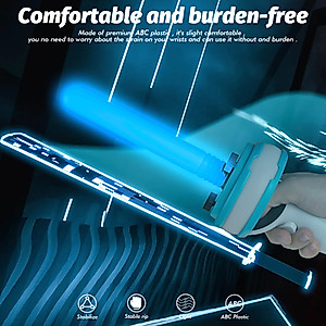 Ermorgen Beat Saber Extension Grips Compatible for Quest 2, Lighting Dual Handles VR Controller Accessories for Enhanced Gaming Experience