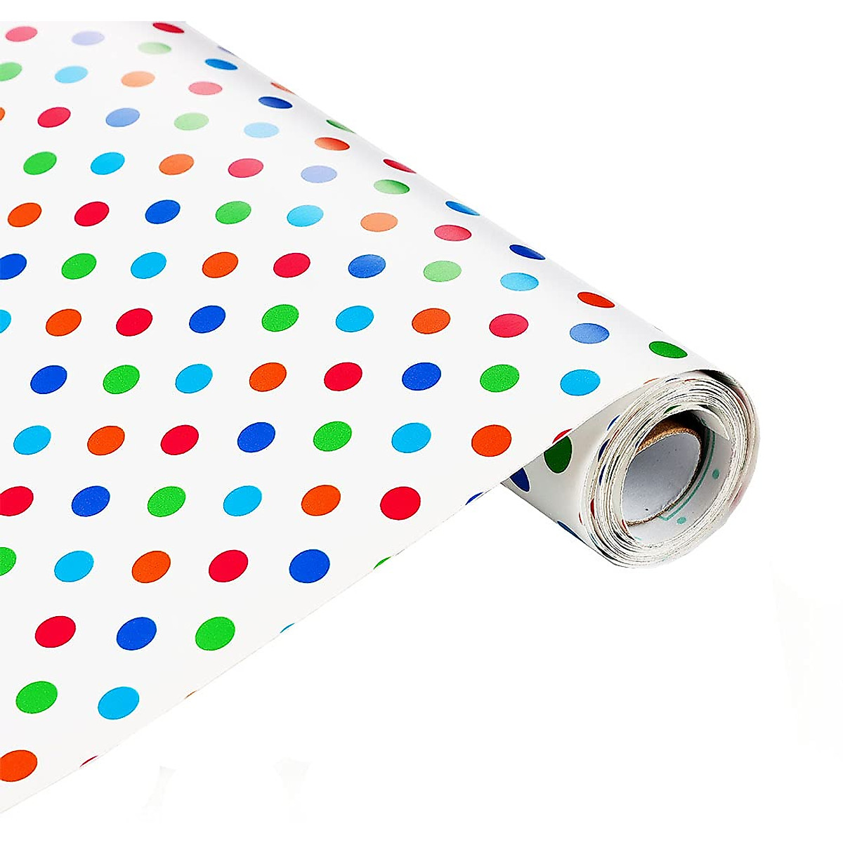 GLOW4U Self Adhesive Polka Dots Shelf Drawer Liner Vinyl Contact Paper for Cabinets Drawer Dresser Arts and Crafts 17.7 x 78 Inches