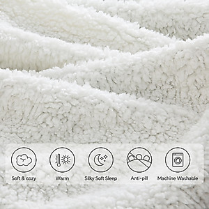 BEDELITE Sherpa Fleece Blanket - Thick Warm Blankets for Winter, Reversible Soft & Cozy Fluffy Throw Blanket for Couch and Bed (Grey, 50" X 60")