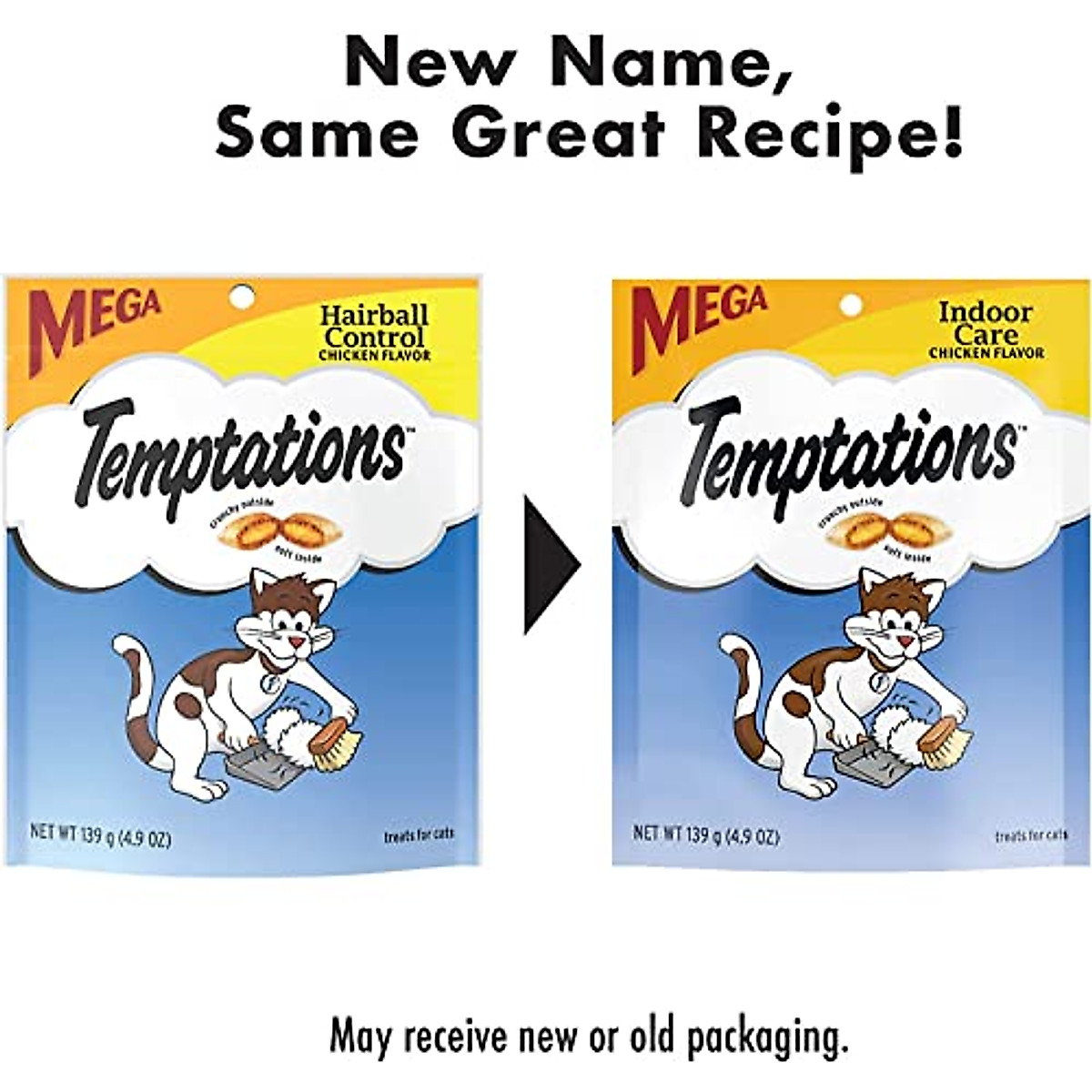 Whiskas Temptations indoor care Chicken Flavor Cat Treats 4.9 oz by Mars (3-Pack Bundle)