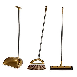 HANABASS Metal Spatula 1 set Sweep Board Garbage of Cleaning Brush for Household Floor Kitchen Up Pan Stand Home Shovel Tool Combo Handle Room Table Lobby Desk Scraper Dustpan Broom Bathroom Brooms