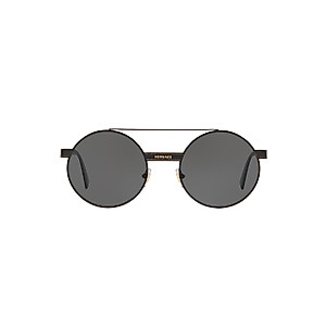 Versace Woman Sunglasses Black Frame, Dark Grey Lenses, 52MM