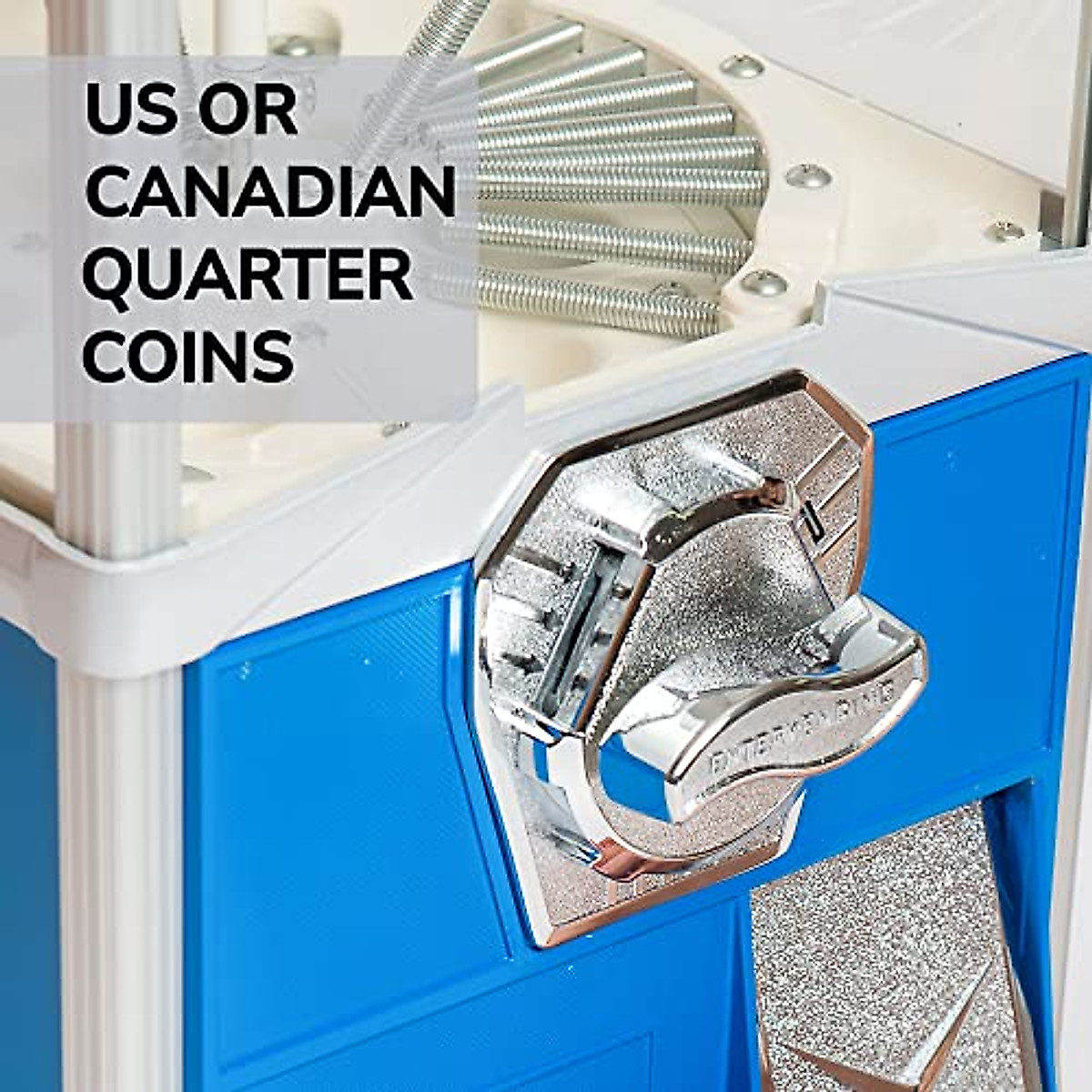 Vending Machine - Big Capsule Vending Machine - Prize Machine - Commercial Vending Machine for 2 Inch Round Capsules Gumballs Bouncy Balls - Blue